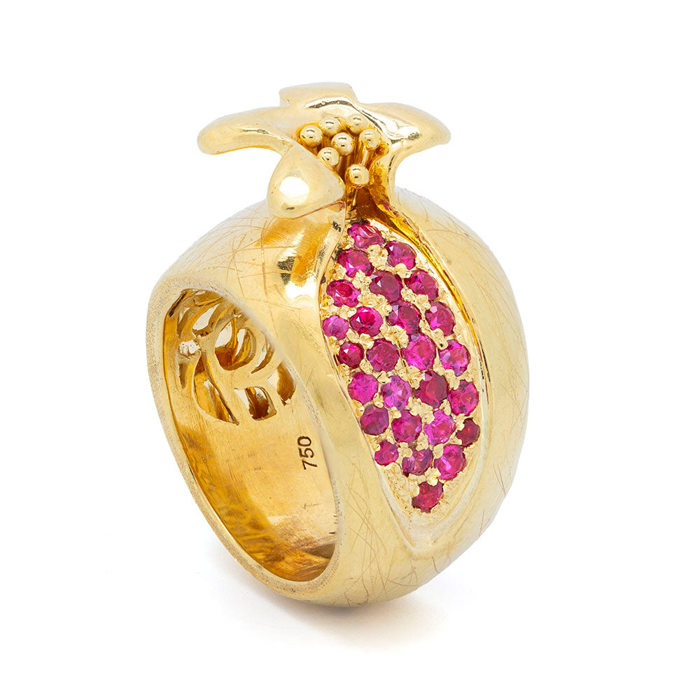 Pomegranate Ruby Ring – Danny Eliav Jewelry